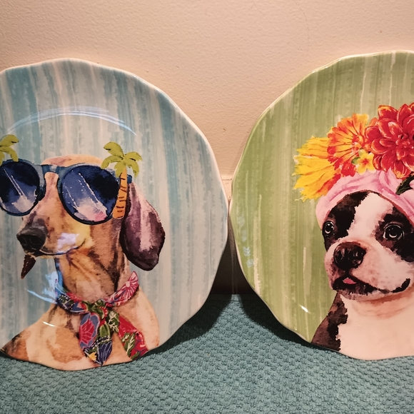 Pier 1 | Other | Adorable Pier Dog Plates | Poshmark